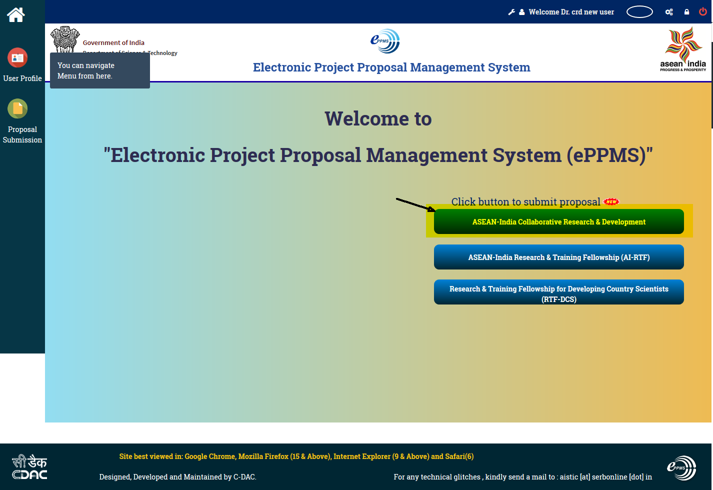 USER_MANUAL - Proposal Submission under CRD